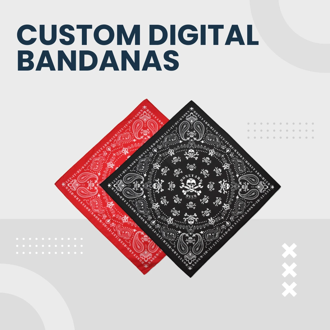 Custom Digital Bandanas - Custom Printing For Bandanas Headwear ...