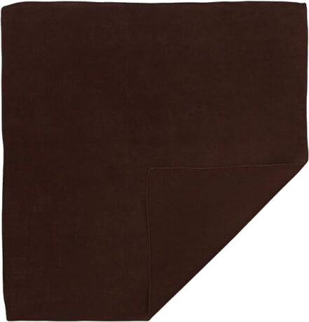 Custom Solid Color Bandana, Imported, 100% Cotton, Dark Brown, 22" x 22 ...
